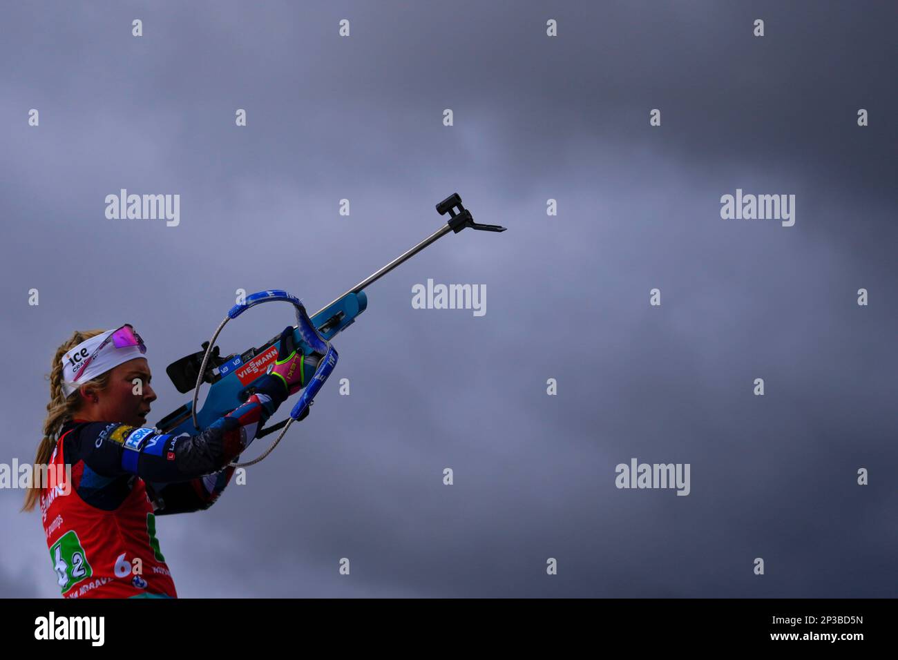 Norway's Ingrid Landmark Tandrevold competes during the Biathlon World ...