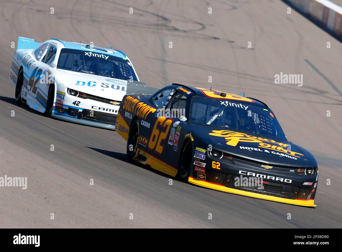 Brendan Gaughan (62) and Brennan Poole (42) during the NASCAR Xfinity ...