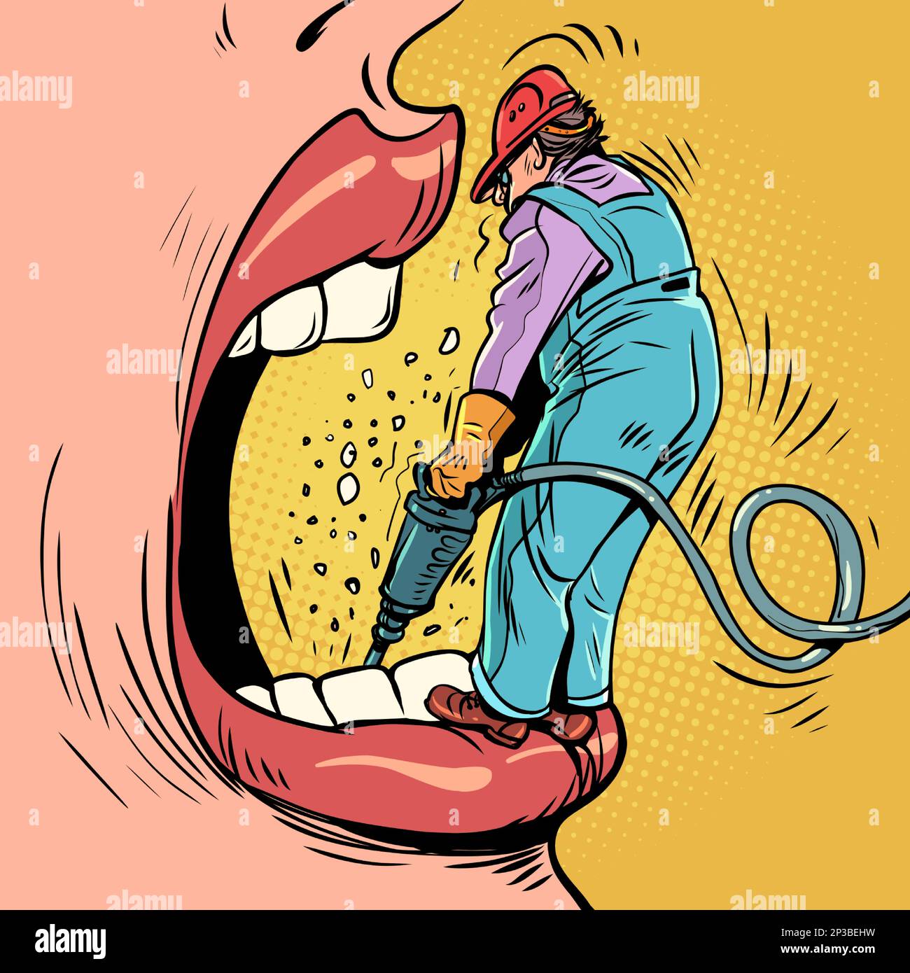 Taking care of your health. Dental treatment by a professional doctor ...