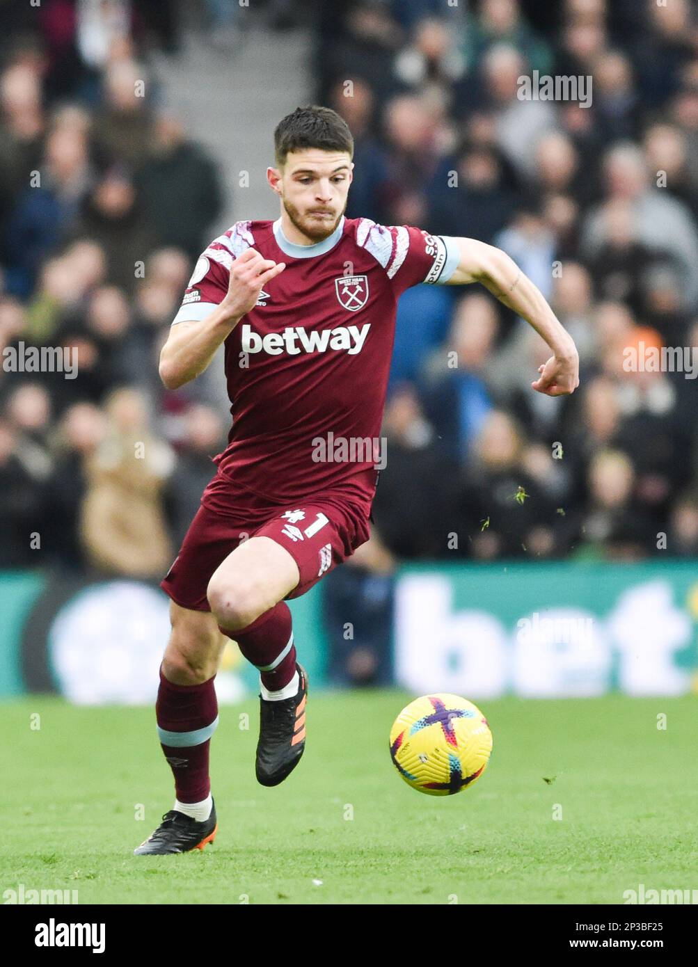 Declan Rice of West Ham during the Premier League match between ...