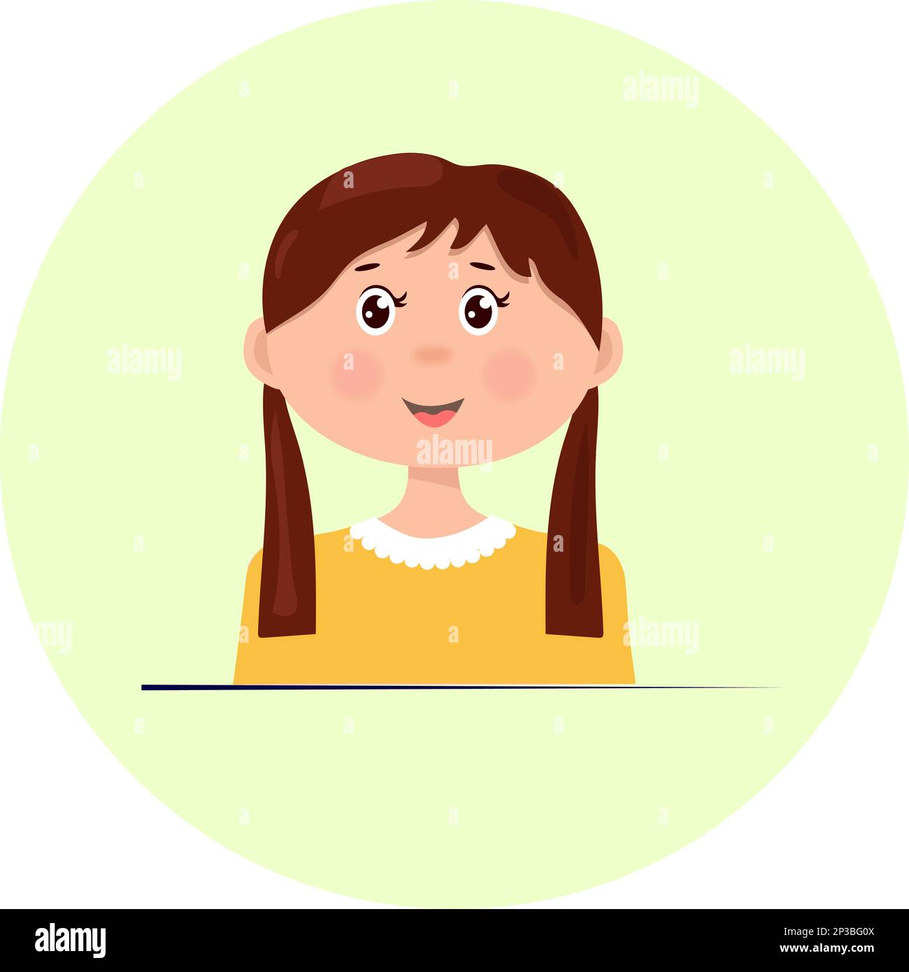 Cartoon character colorful girl Stock Vector Image & Art - Alamy