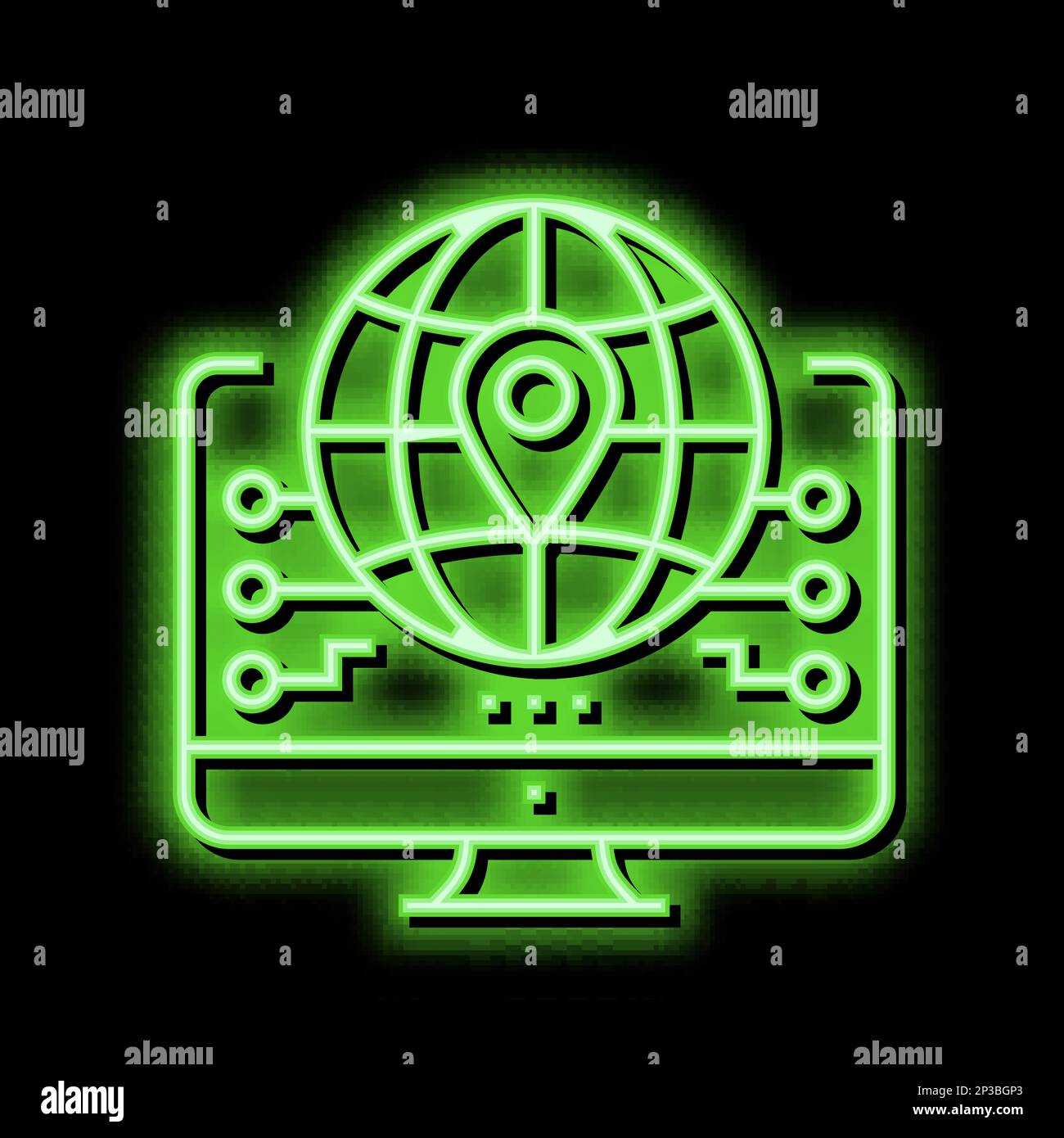 global logistics neon glow icon illustration Stock Vector Image & Art ...