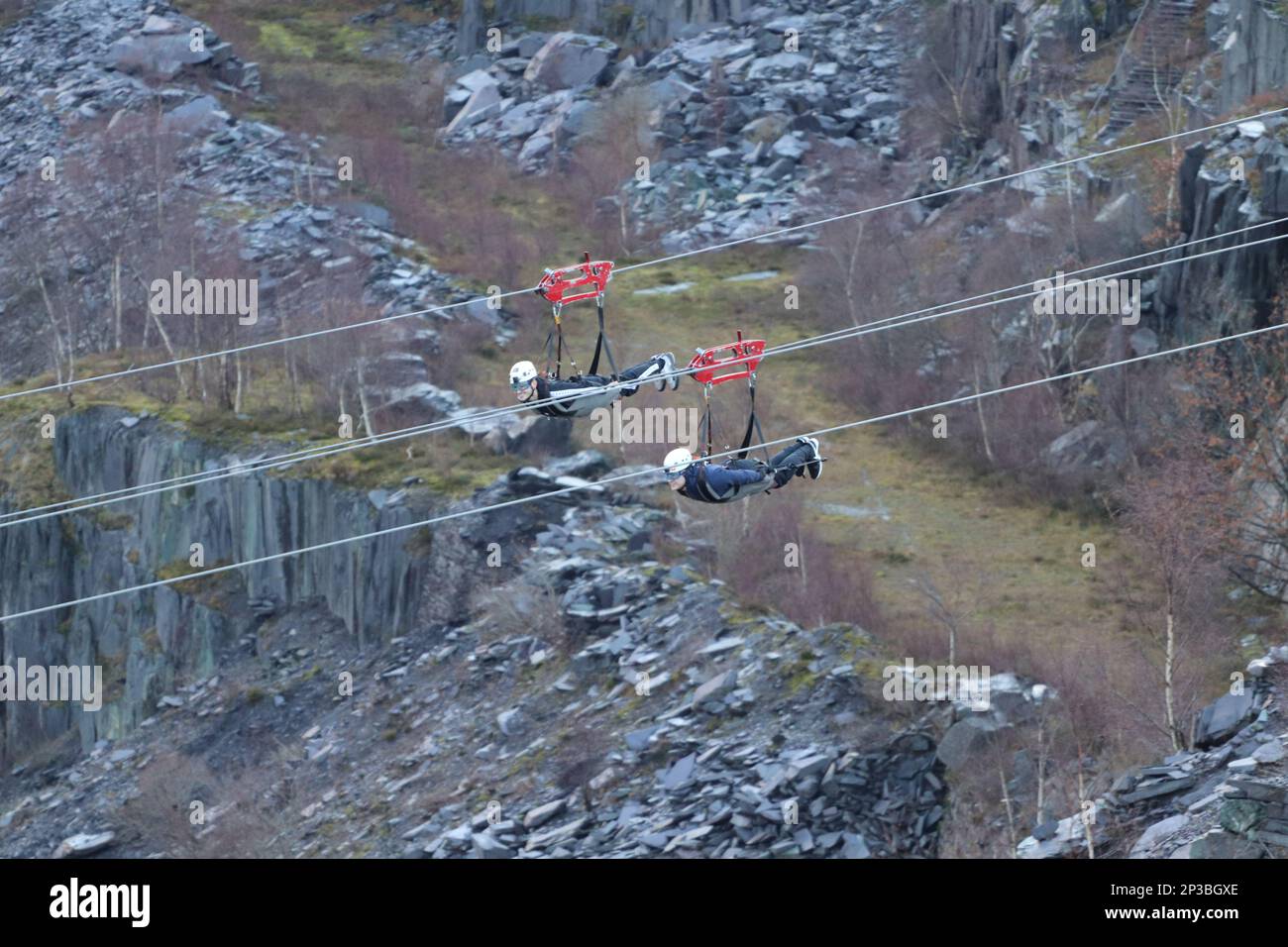Zip World Penrhyn Quarry North Wales Stock Photo - Alamy