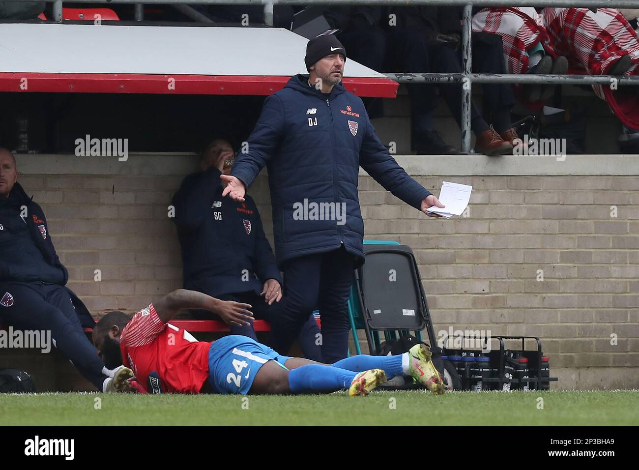 Dagenham and Redbridge interim manager David Jupp during Dagenham ...