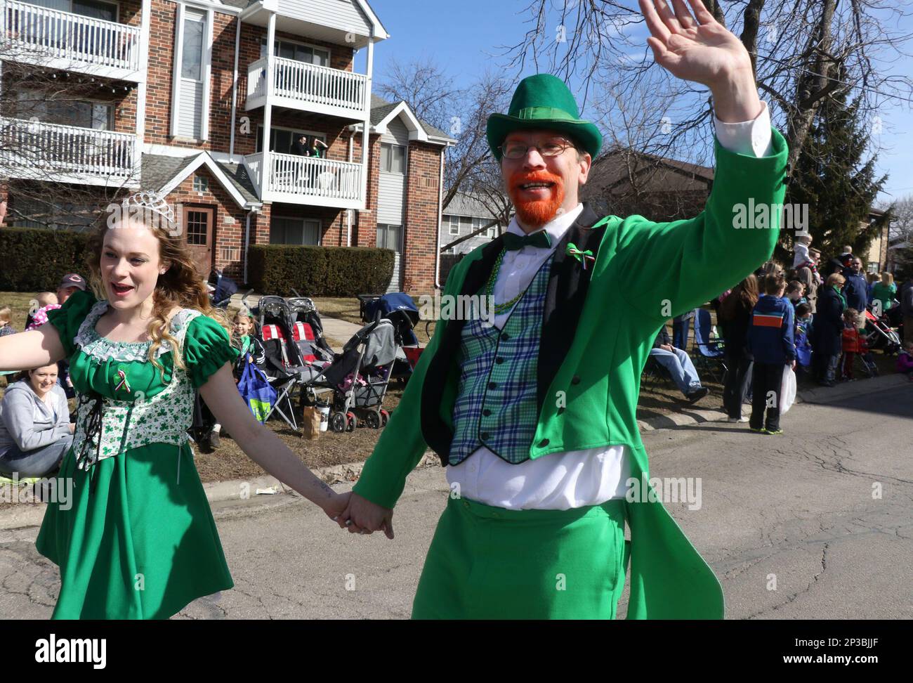 Parade grand marshals Maureen Edgar, left, and Jason Foltyn, both of ...
