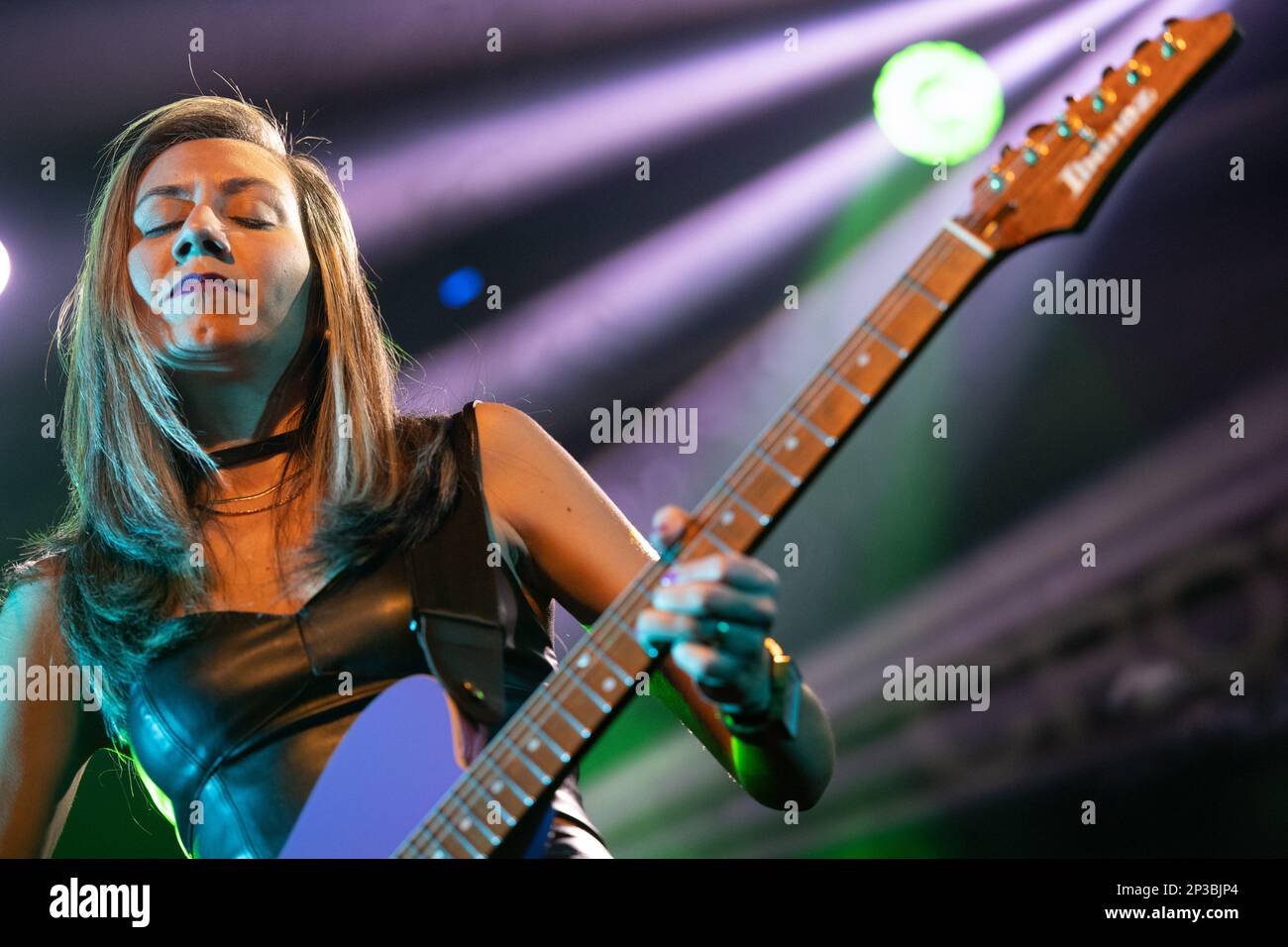 The Brazilian musician Lari Basilio during the concert Lari Basilio ...