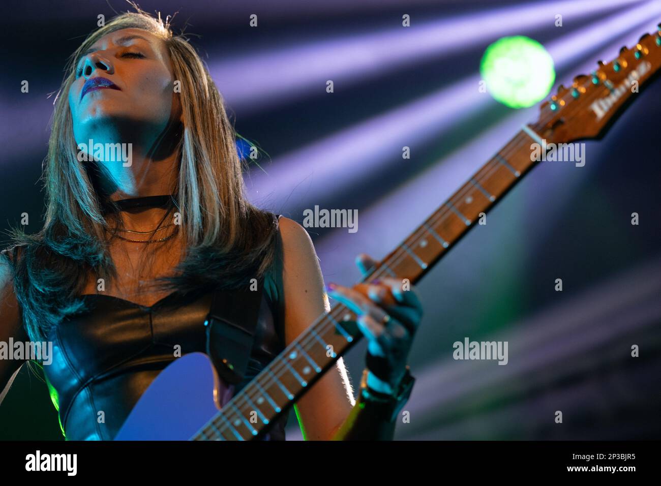 The Brazilian musician Lari Basilio during the concert Lari Basilio ...
