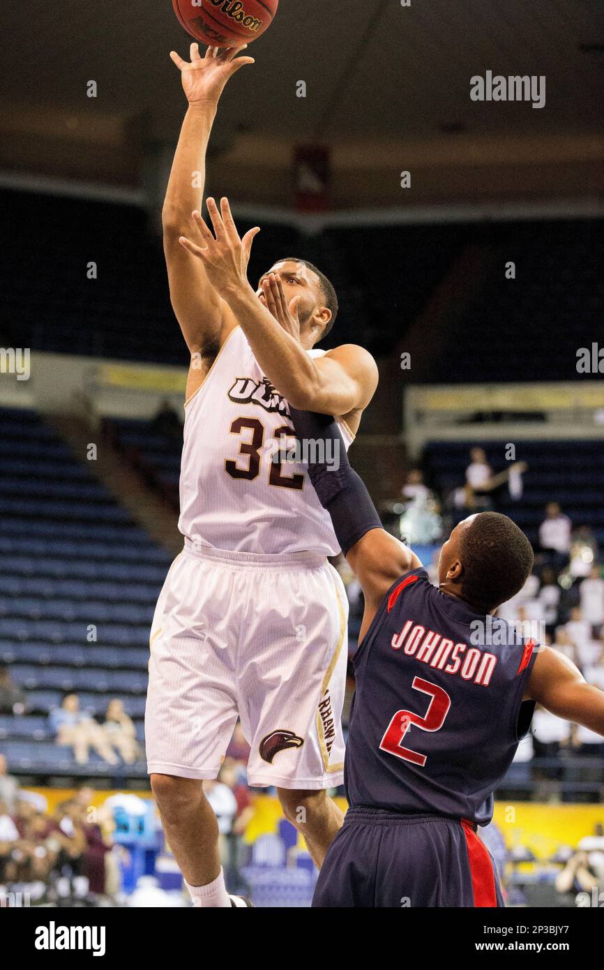 March 13, 2015 - Louisiana Monroe guard Justin Roberson (32) during the ...