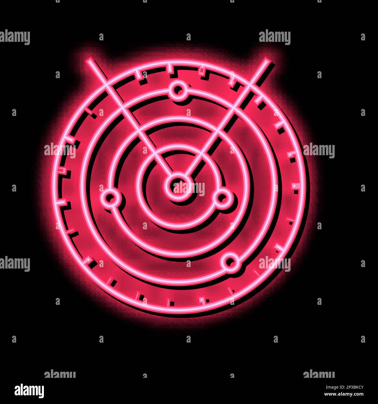 airport air traffic control system neon glow icon illustration Stock ...