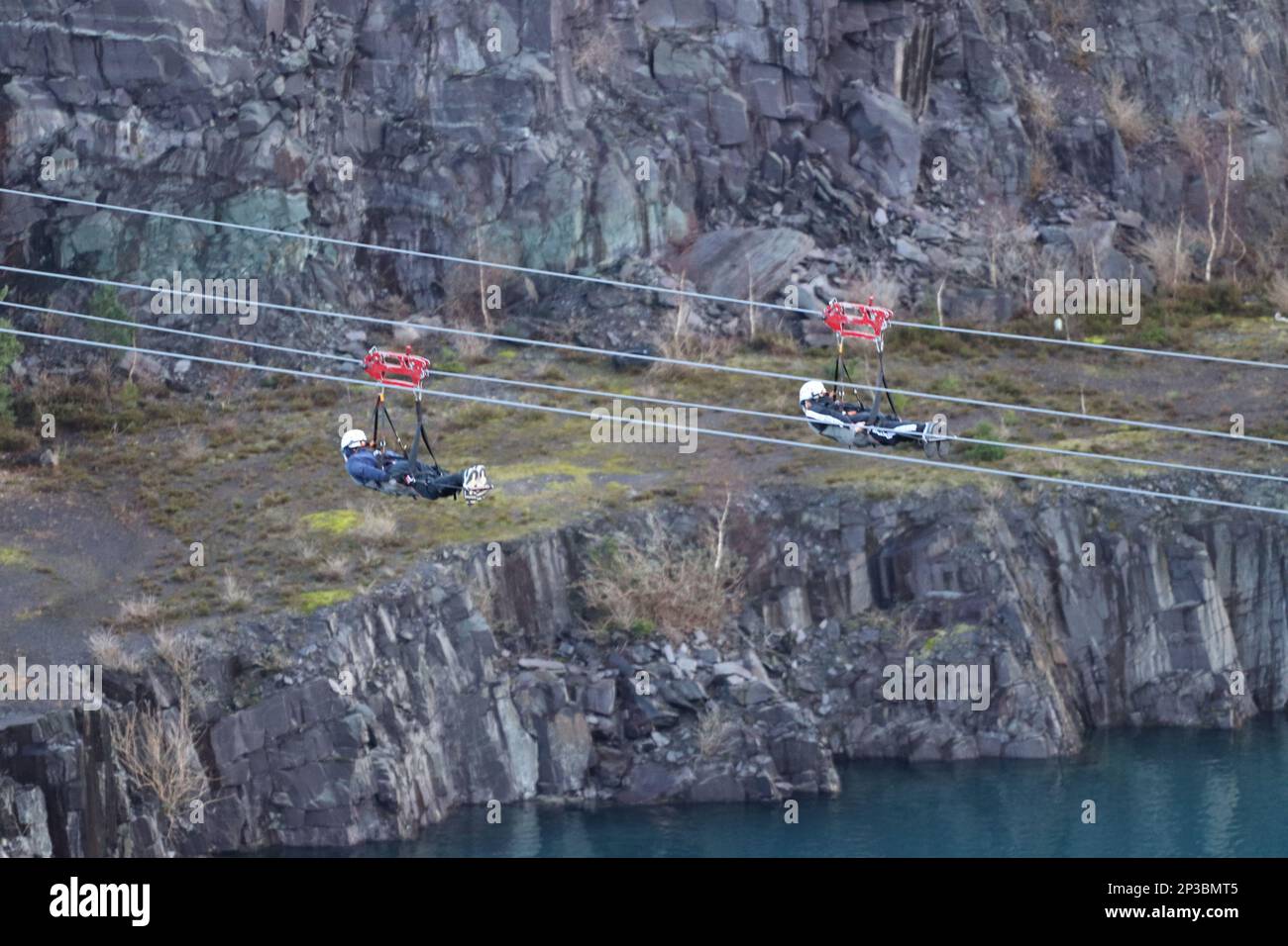 Zip World Penrhyn Quarry North Wales Stock Photo - Alamy