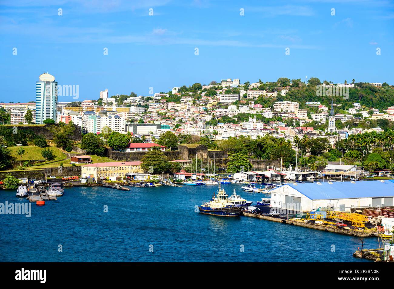 Fort-de-France, capital city of Martinique, French Caribbean Stock ...