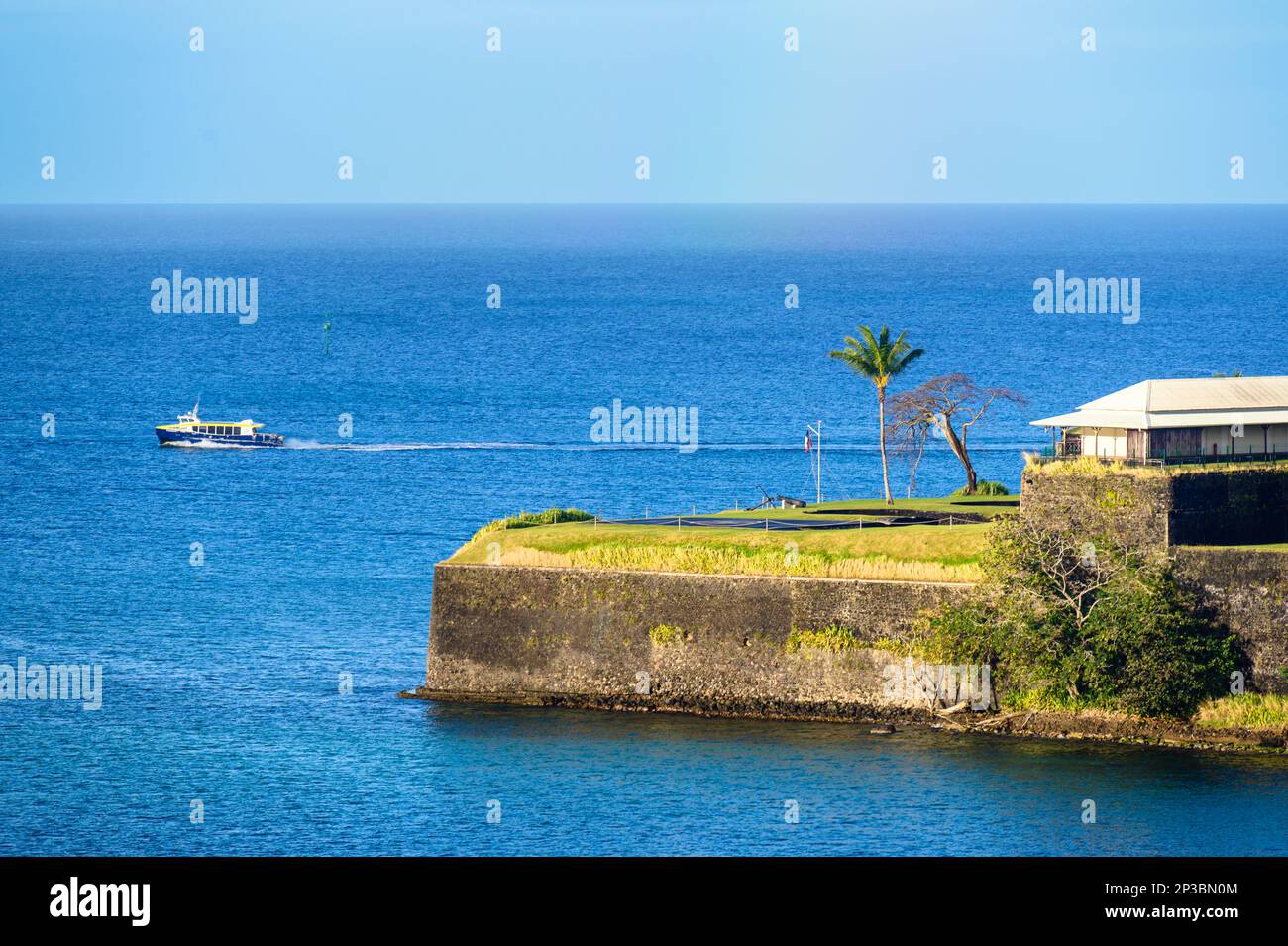 Castle of Fort de France, capital city of Martinique, French Caribbean ...