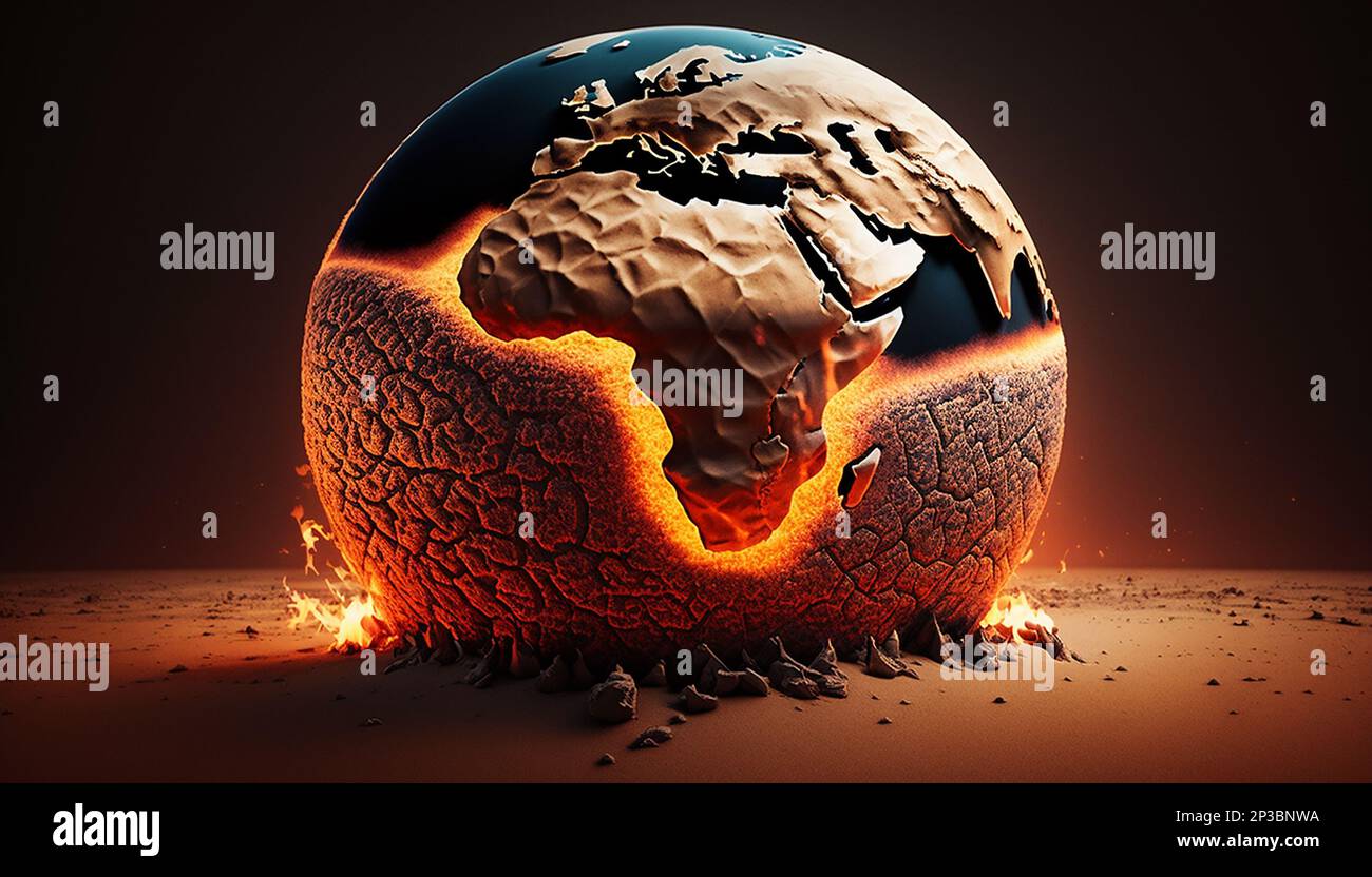 Planet earth in flames hi-res stock photography and images - Alamy