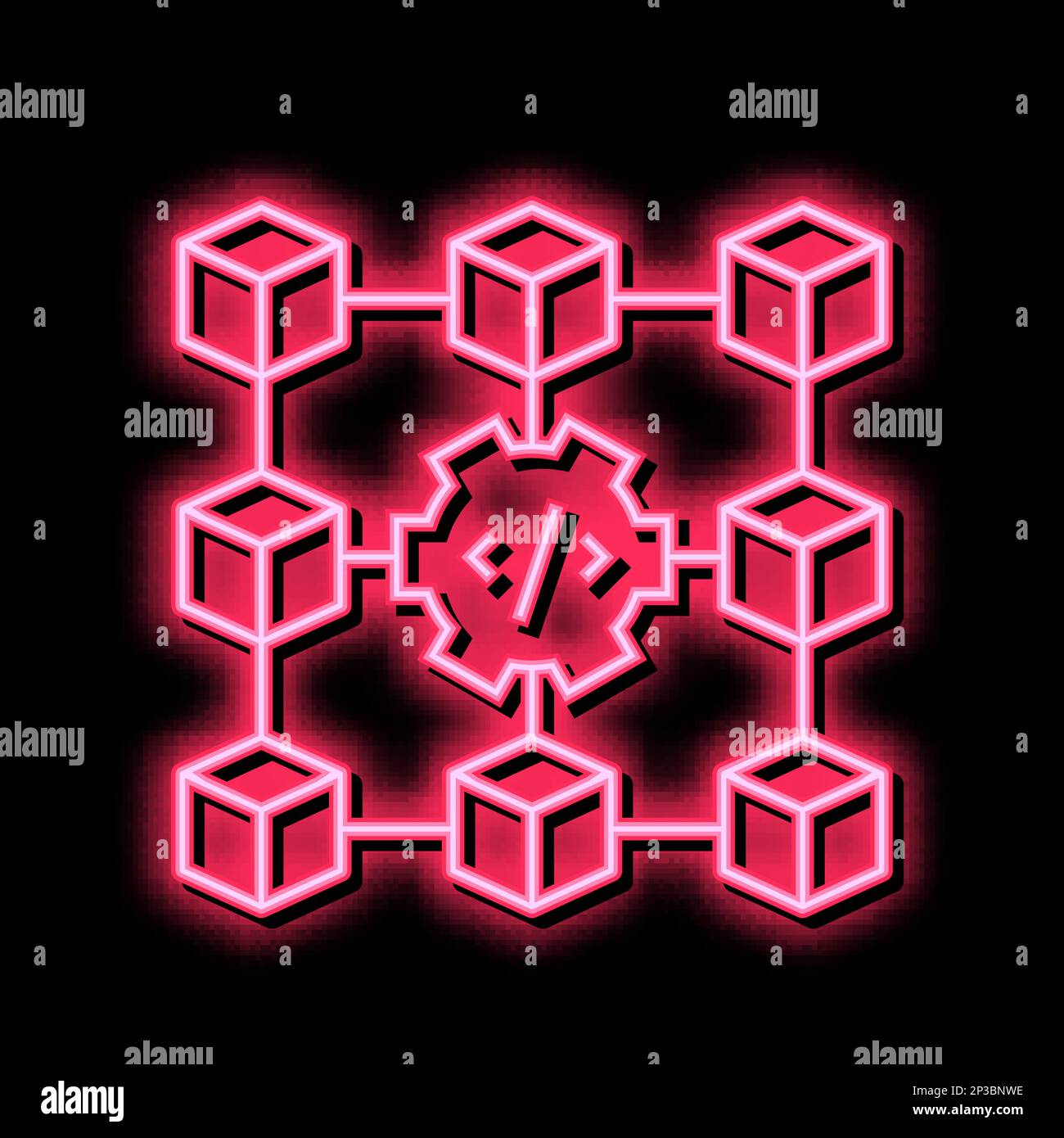 data store equipment neon glow icon illustration Stock Vector Image ...
