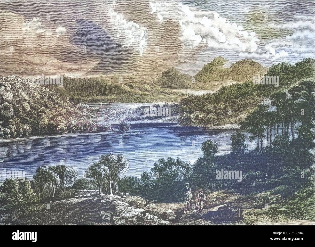 Machine colourised Loch Arkaig - Achnacarry, seat of Cameron of Lochiel ...