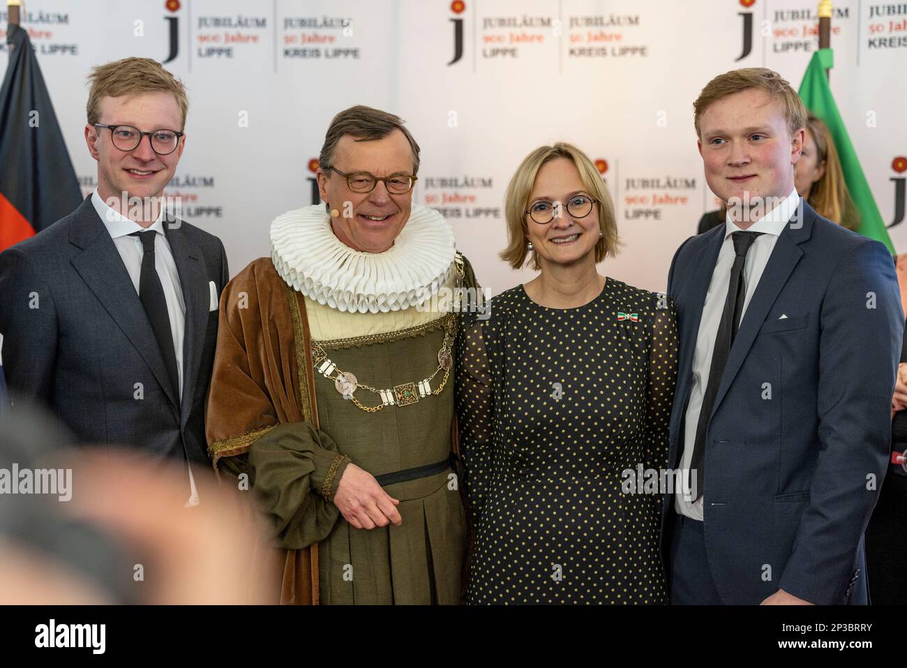 Detmold, Germany. 05th Mar, 2023. Stephan Prinz zur Lippe with his wife ...