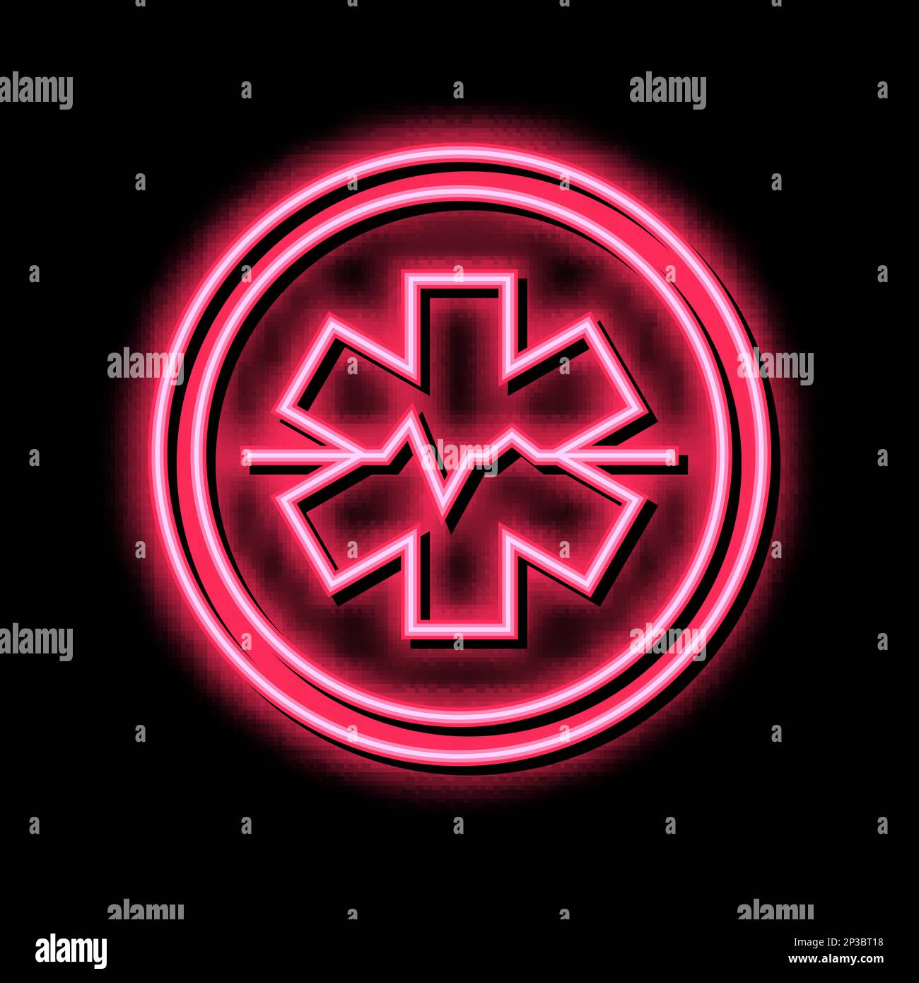emergency ambulance hospital sign color icon vector illustration Stock ...