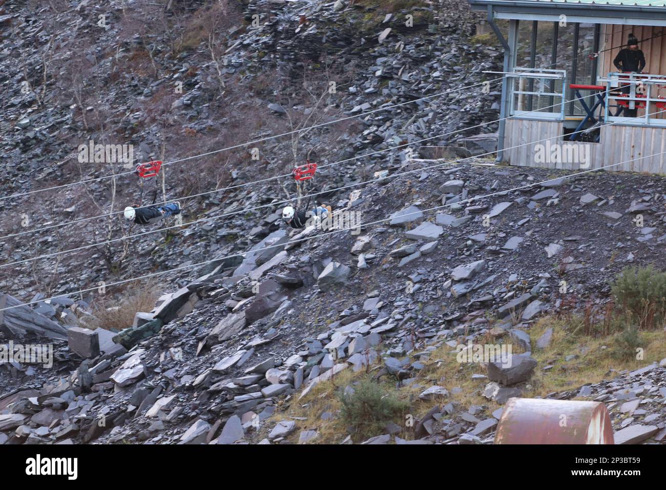 Zip World Penrhyn Quarry North Wales Stock Photo - Alamy