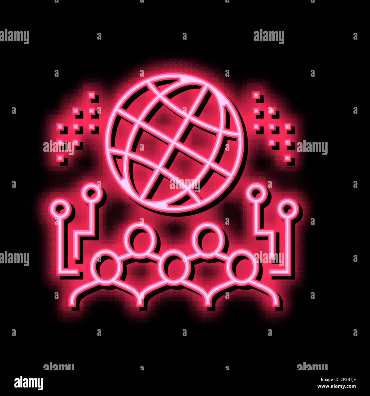 network system neon glow icon illustration Stock Vector Image & Art - Alamy