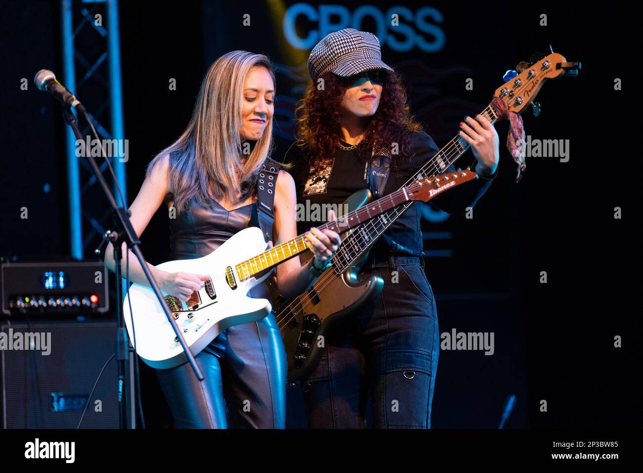 The Brazilian musician Lari Basilio and Poliana Magalhaes during the ...
