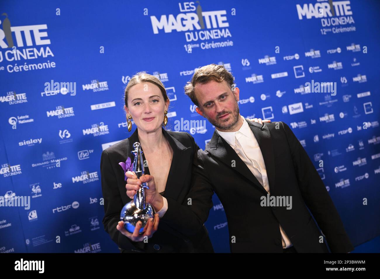 Julie Lecoustre and Emmanuel Marre pose with their prize at the 12th ...