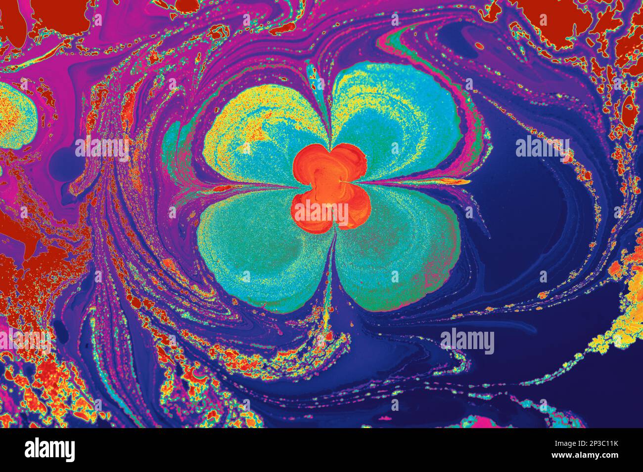 Abstract ebru cover art. Floral Ebru marbling texture background design ...