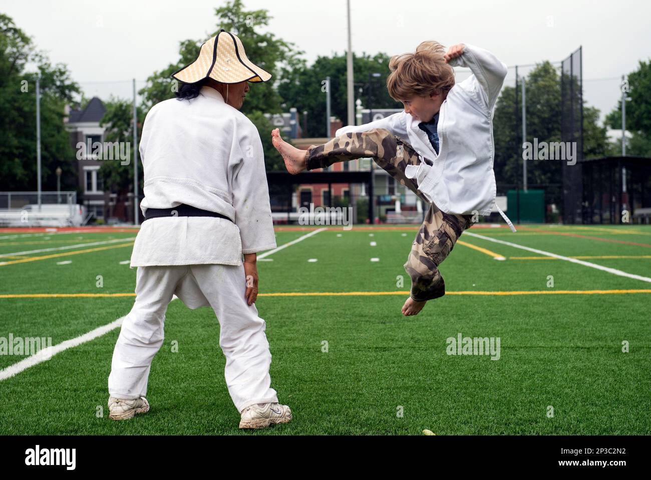 UNITED STATES - MAY 21: Master Dong Kim conducts a Home Do martial arts ...