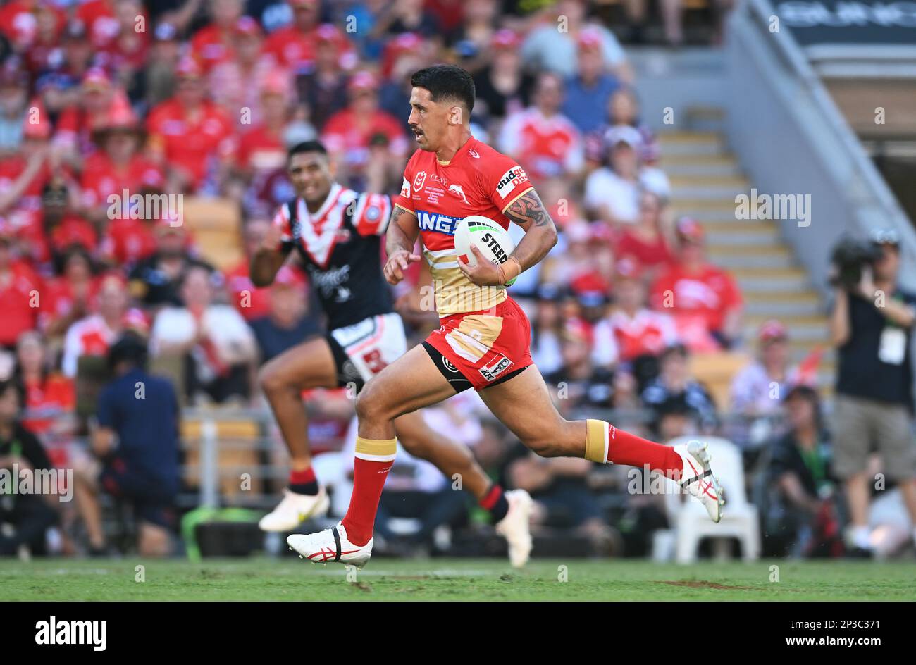 Jeremy Marshall-King of the Dolphins during the NRL Round 1 match ...