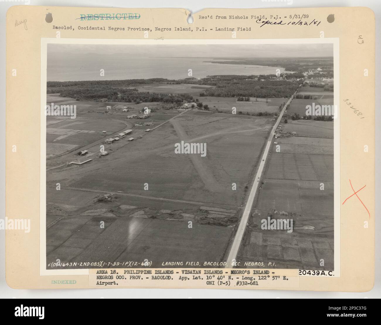 Landing Fields - Philippines - Negros Island, Aerial Photograph Stock ...