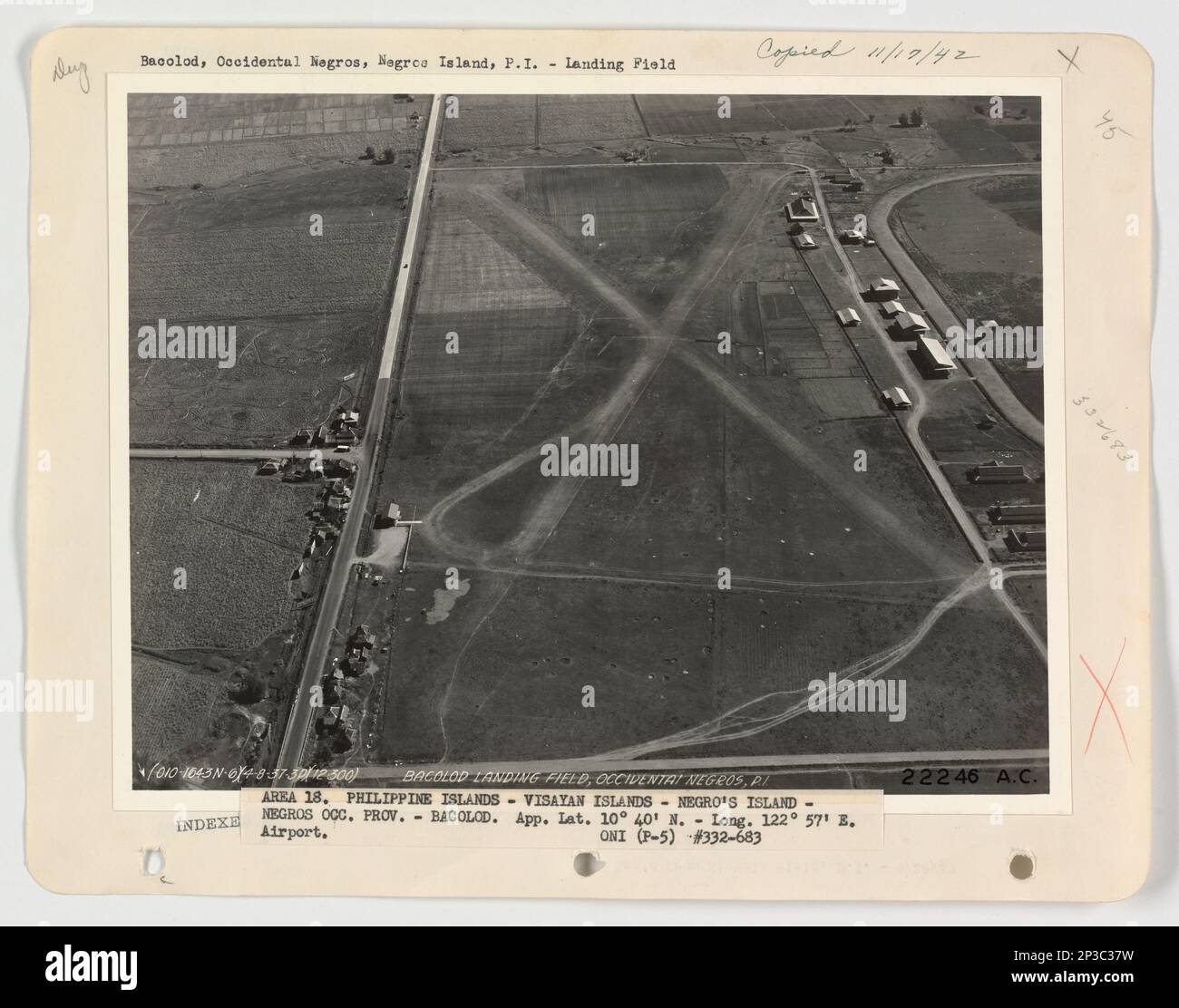 Landing Fields - Philippines - Negros Island, Aerial Photograph Stock ...