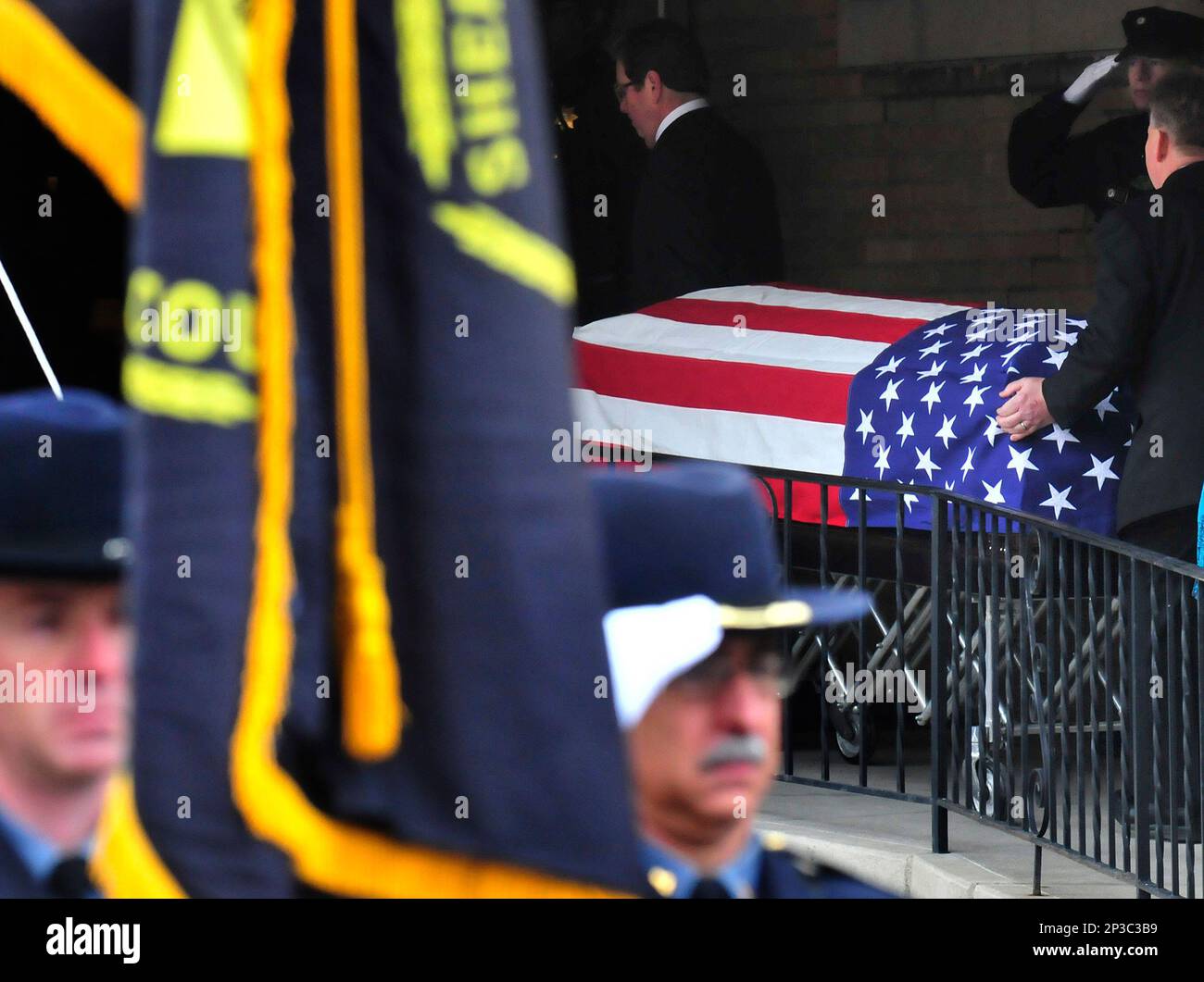 FILE - In this March 2, 2013, file photo, the casket carrying ...