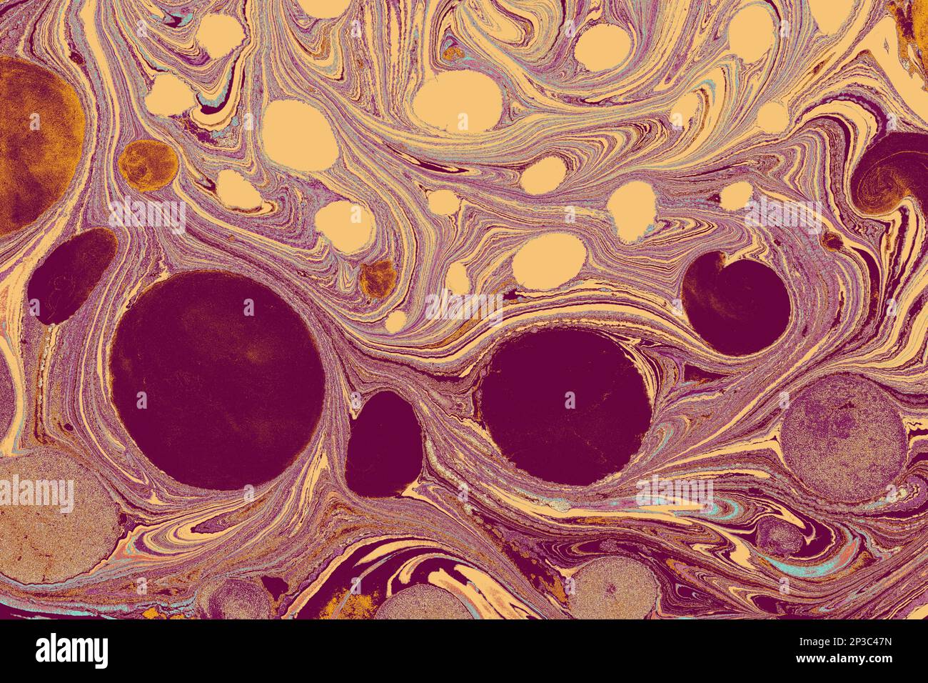 Ebru marbling handmade art, traditional Ebru technique. abstract ...