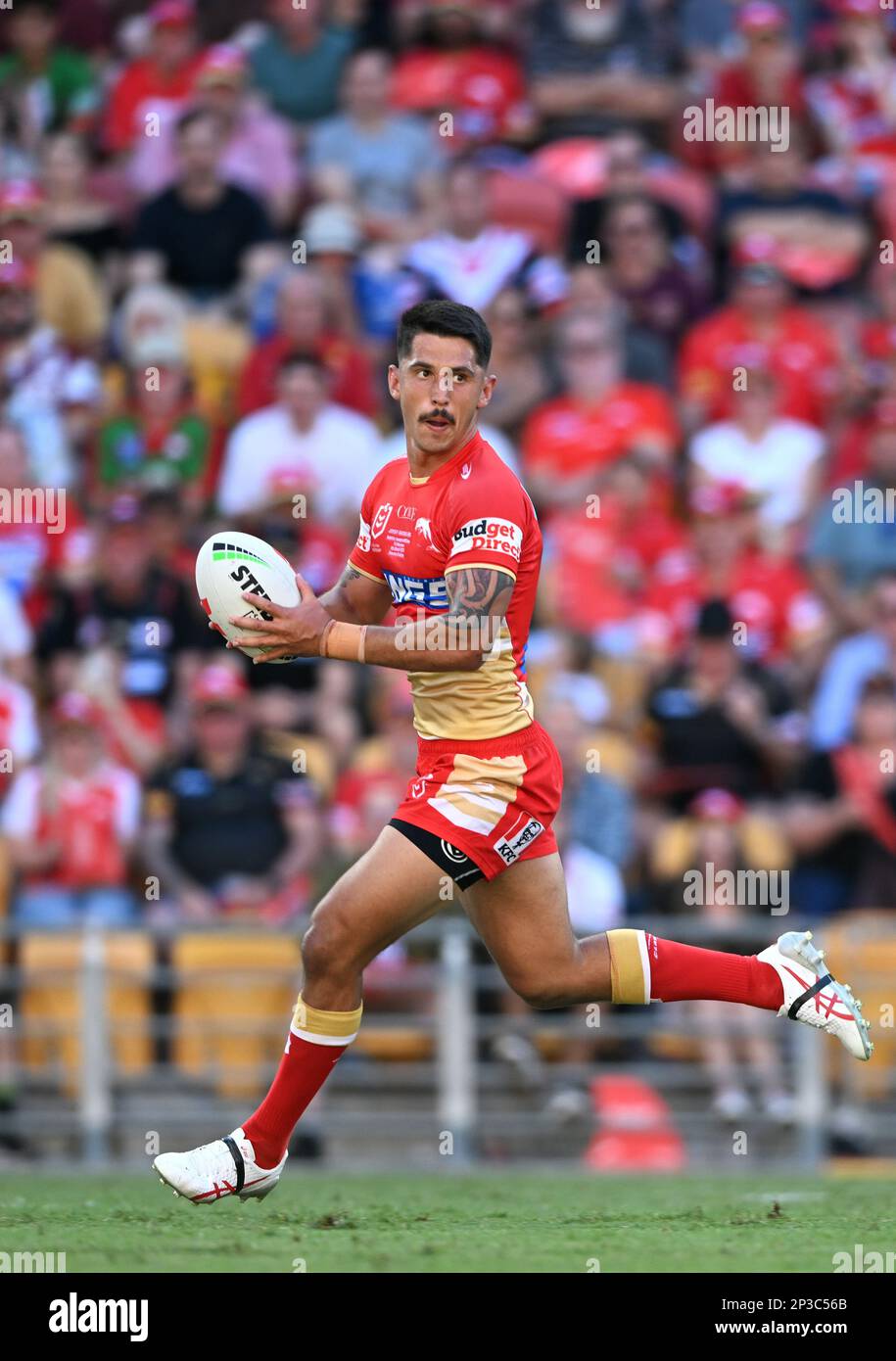 Jeremy Marshall-King of the Dolphins during the NRL Round 1 match ...