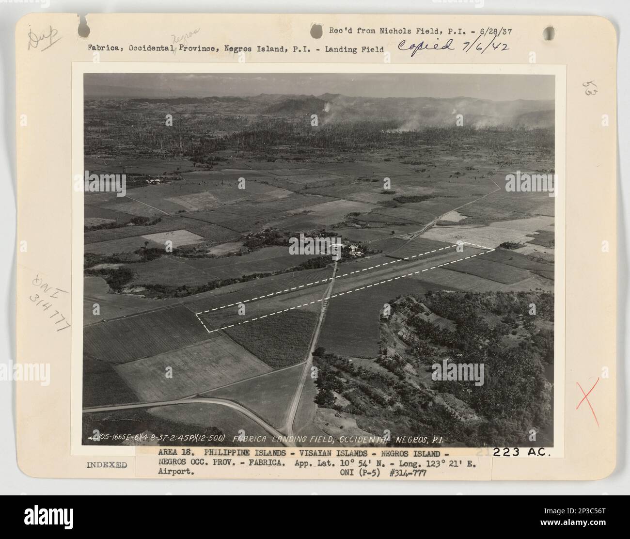Landing Fields - Philippines - Negros Island, Aerial Photograph Stock ...