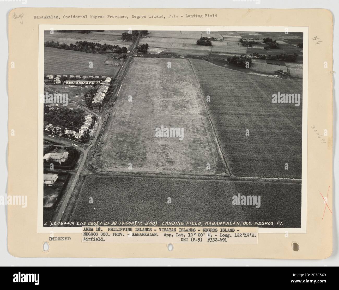 Landing Fields - Philippines - Negros Island, Aerial Photograph Stock ...