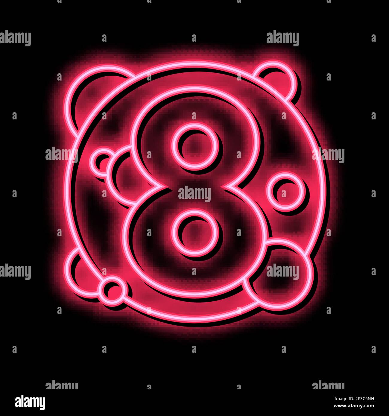 eighth number neon glow icon illustration Stock Vector Image & Art - Alamy