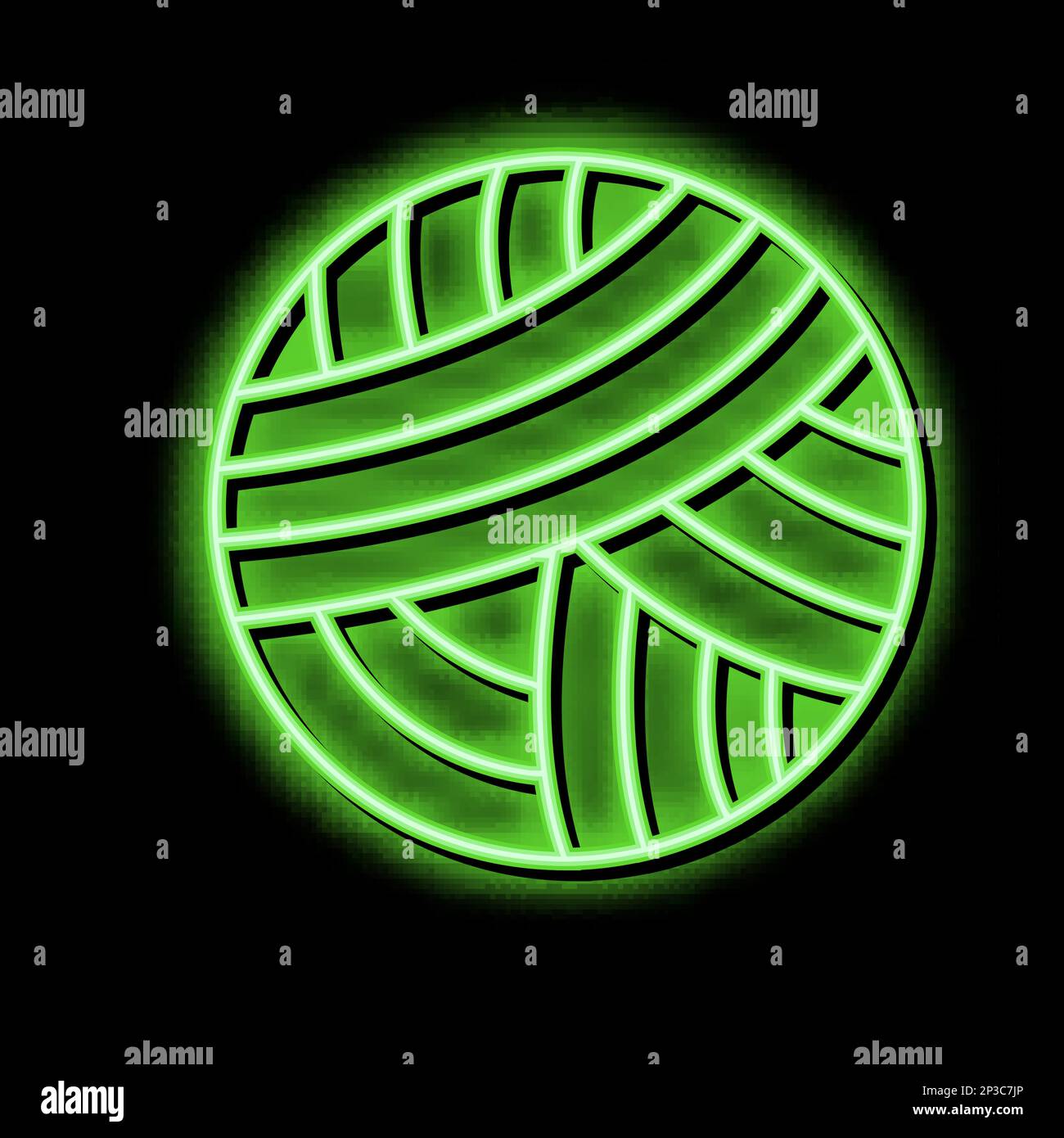 knitting ball textile neon glow icon illustration Stock Vector Image ...
