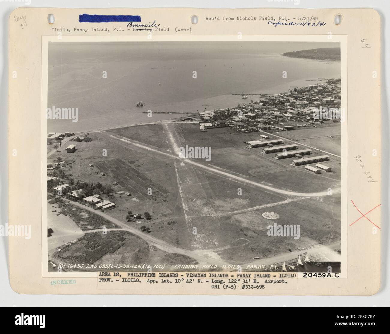 Landing Fields - Philippines - Panay Island, Aerial Photograph Stock ...