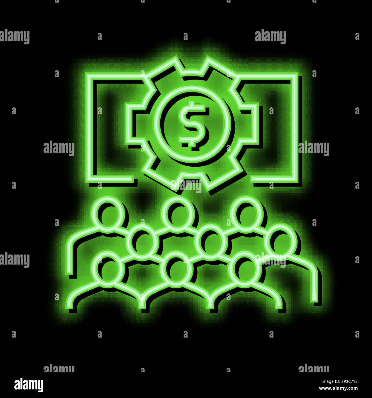 communication process on forum neon glow icon illustration Stock Vector ...