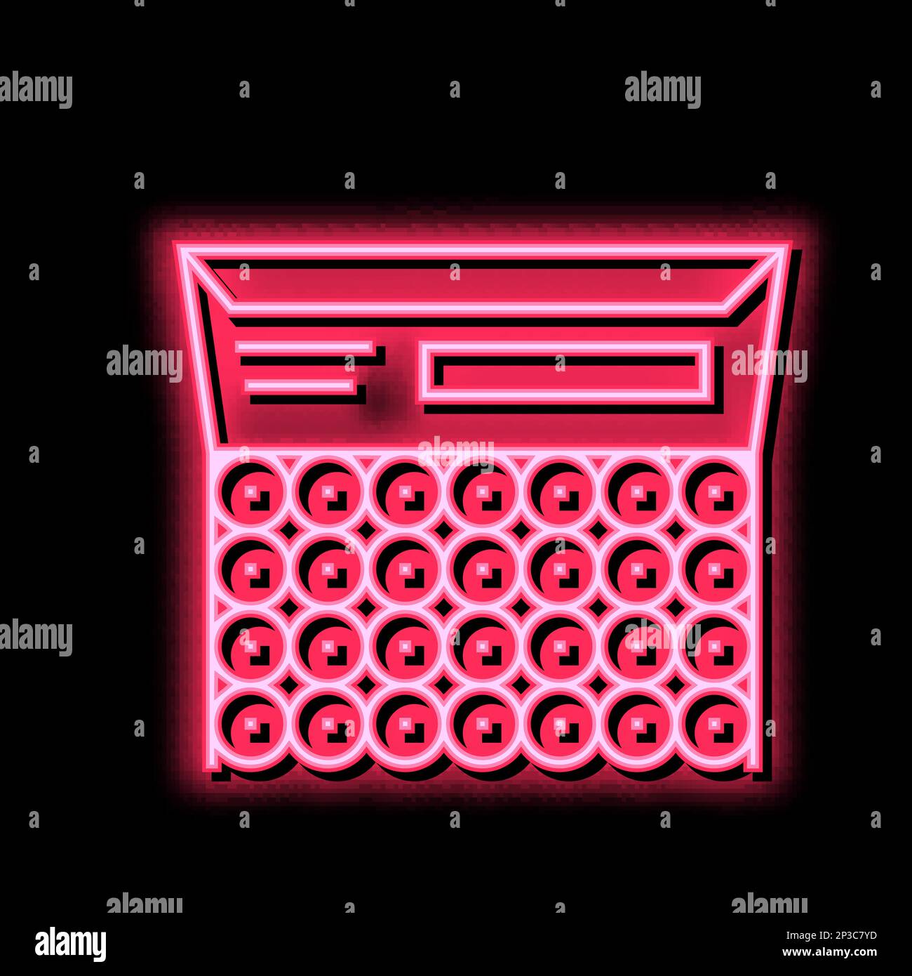 bullet box neon glow icon illustration Stock Vector Image & Art - Alamy