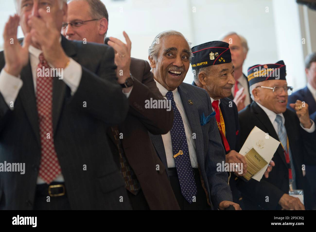 UNITED STATES - JUNE 27: Rep. Charlie Rangel, D-N.Y., center, attends a ...