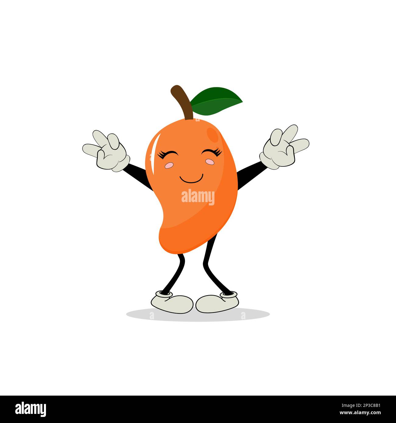 Mango character design. Kawaii mango characters vector illustration of ...