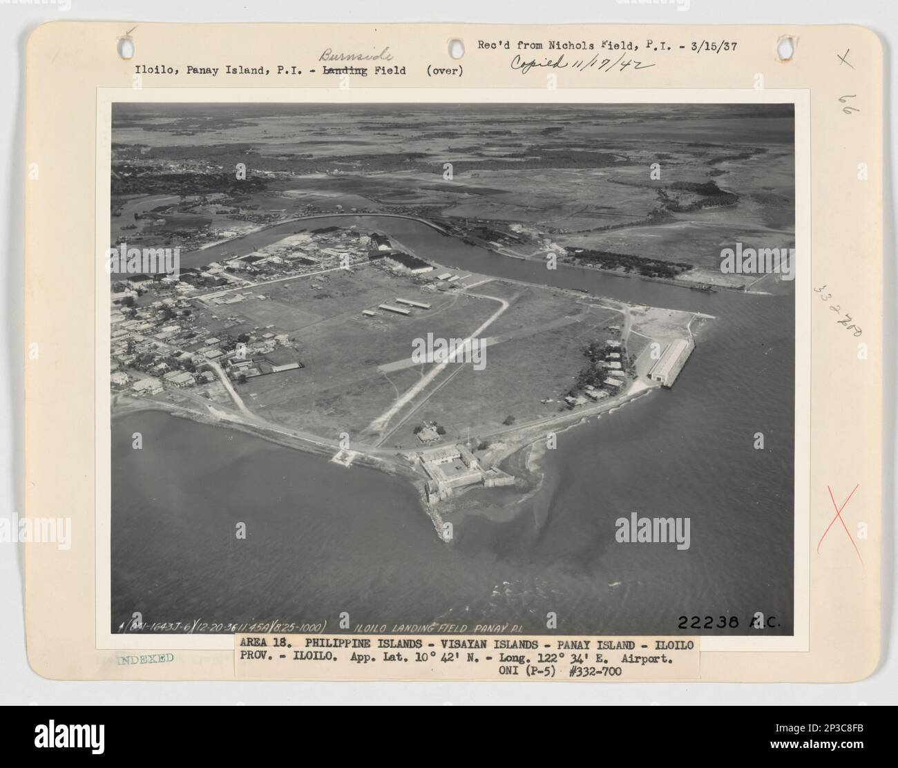Landing Fields - Philippines - Panay Island, Aerial Photograph Stock ...