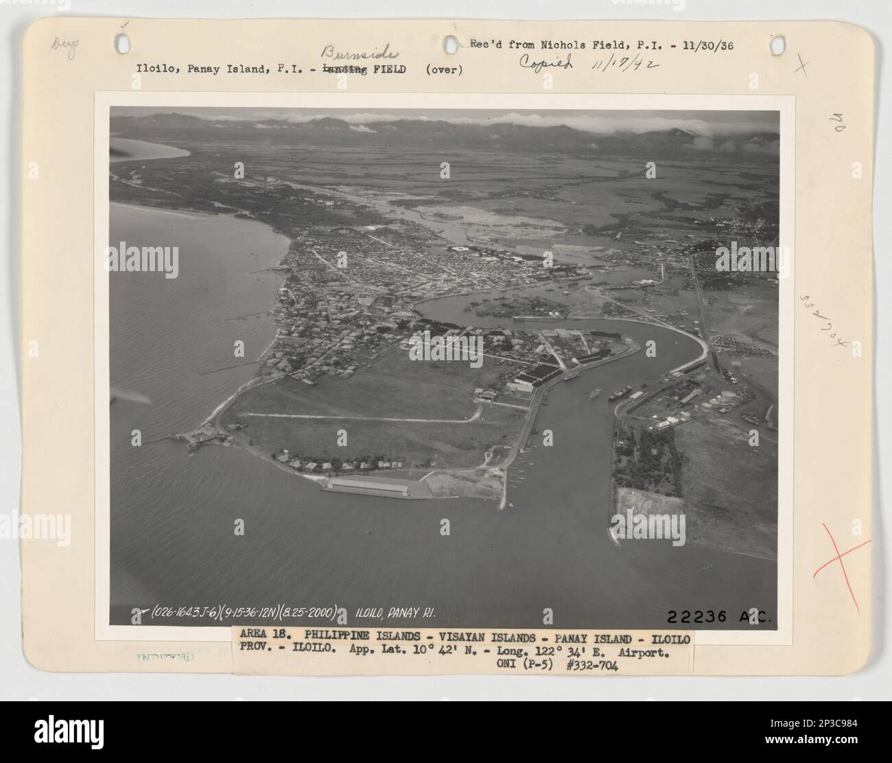 Landing Fields - Philippines - Panay Island, Aerial Photograph Stock ...