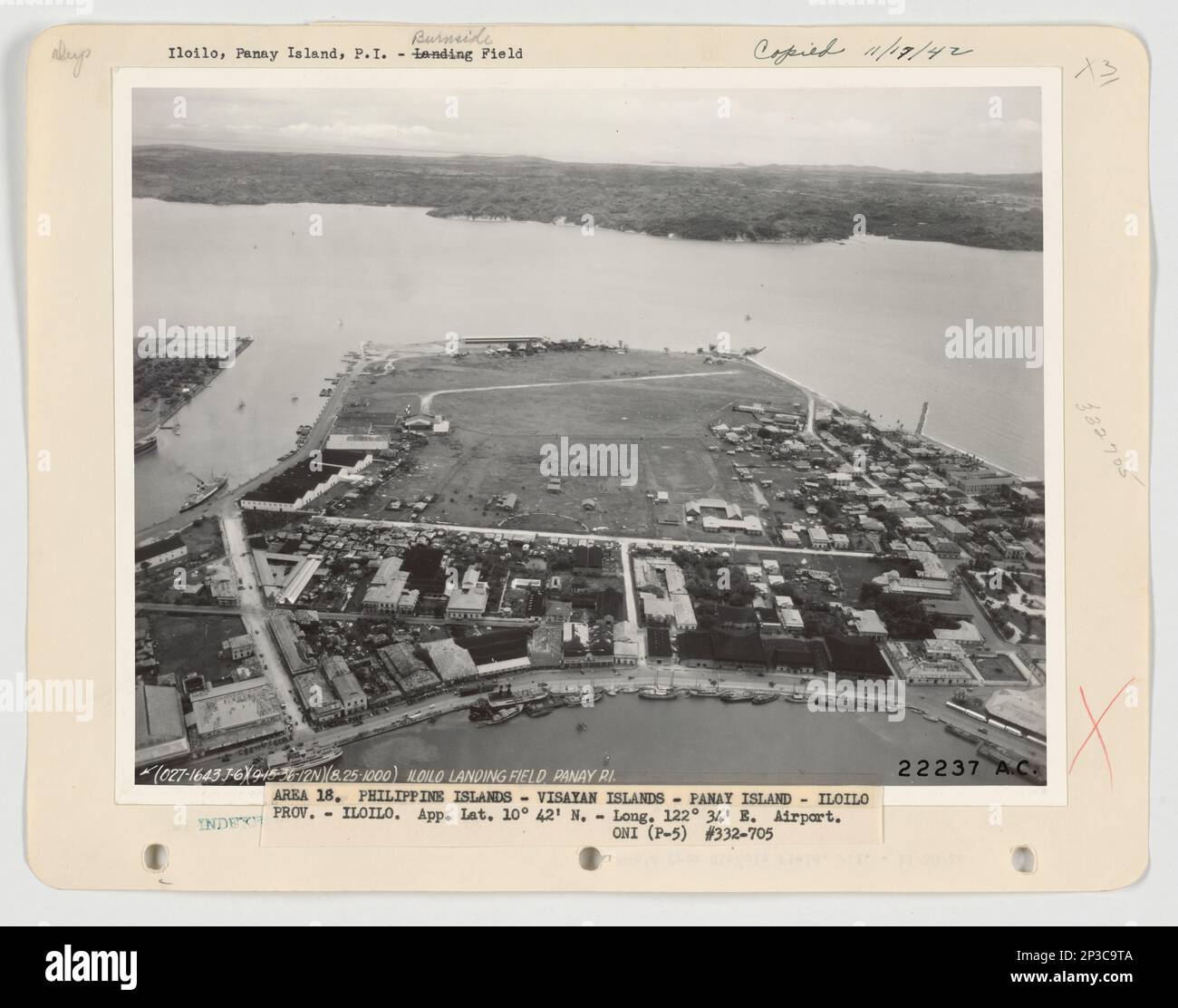 Landing Fields - Philippines - Panay Island, Aerial Photograph Stock ...