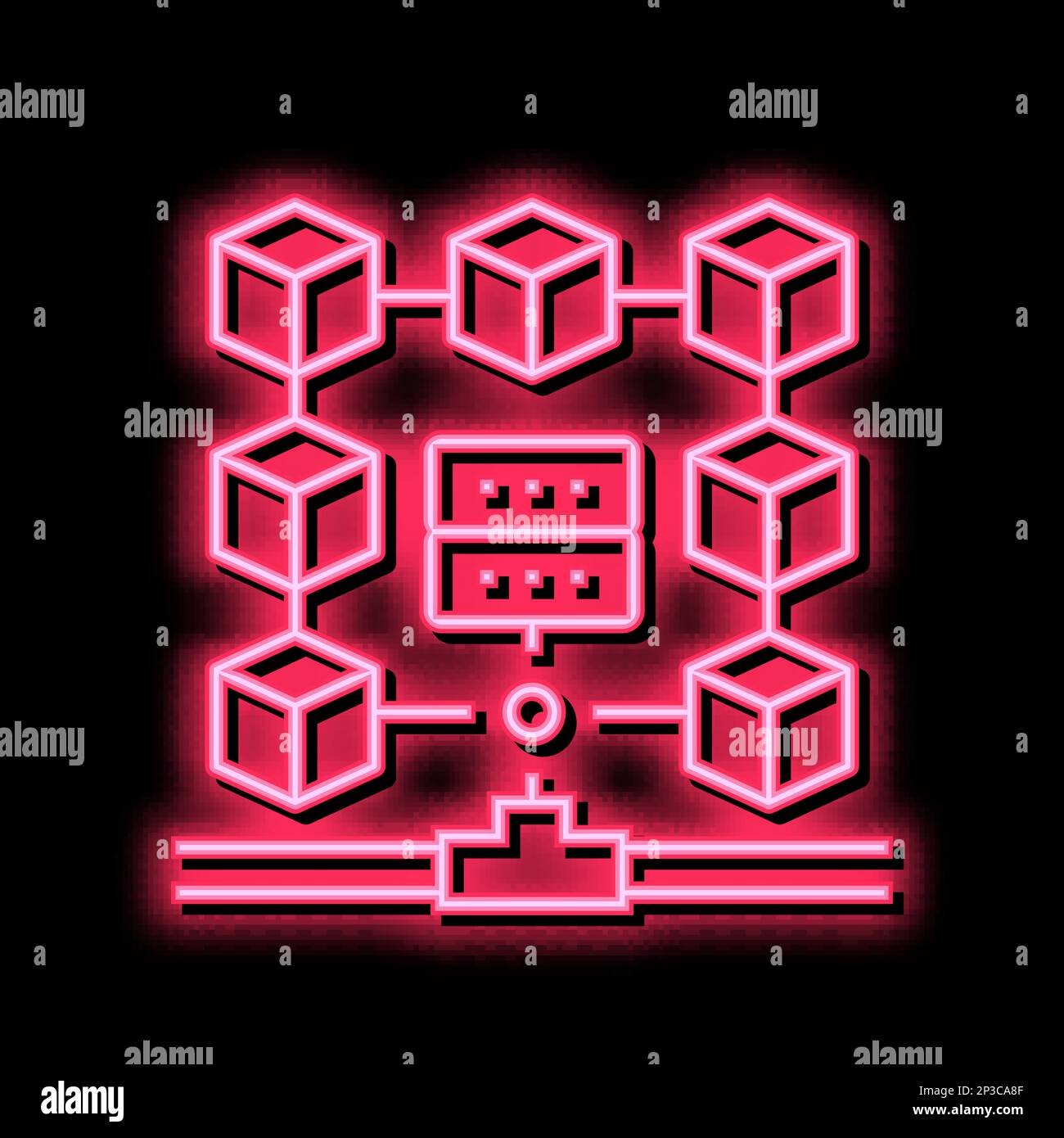 data system neon glow icon illustration Stock Vector Image & Art - Alamy