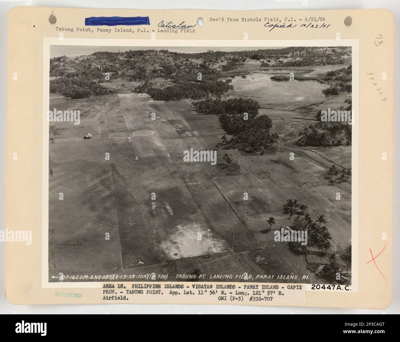 Landing Fields - Philippines - Panay Island, Aerial Photograph Stock ...