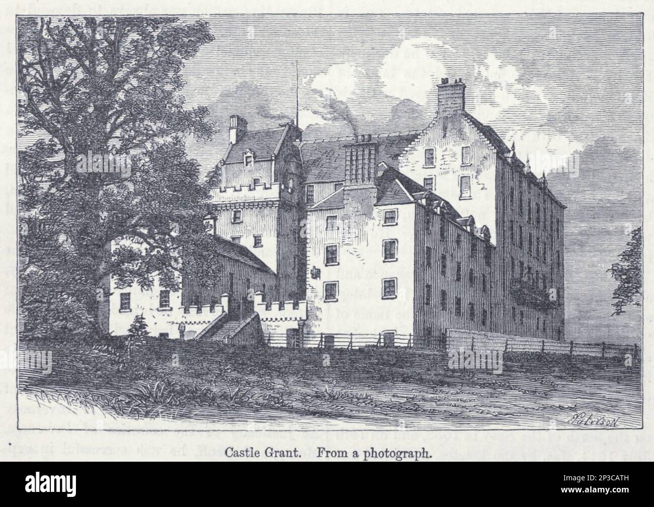 Castle Grant the former seat of the Clan Grant chiefs of Strathspey in ...