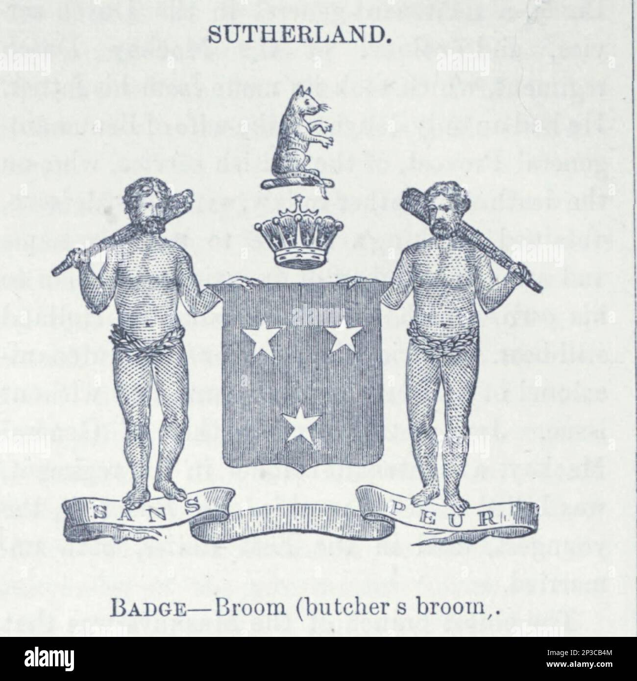 Sutherland coat of arms, crest, and motto from the book ' A history of ...
