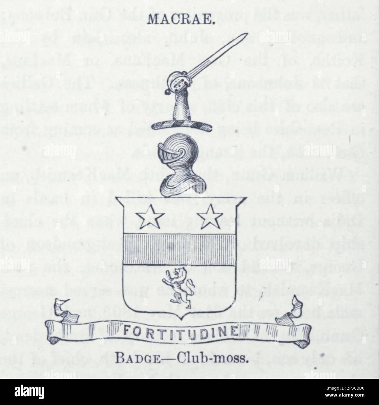 Macrea coat of arms, crest, and motto from the book ' A history of the ...